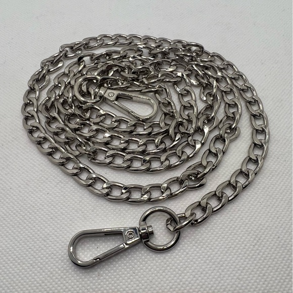 Bags | 47 Chunky Chain Replacement Strap In Silver | Poshmark